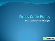 PPT – Sample Dress Code Policy PowerPoint presentation | free to ...