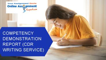 Competency Demonstration Report presentation | free to download