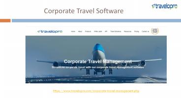 PPT – Corporate Travel Software PowerPoint presentation | free to ...