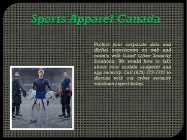 Sports Apparel Canada presentation | free to download