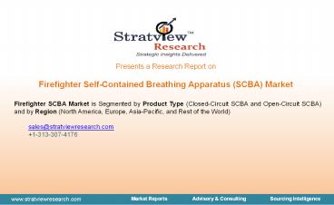 Firefighter Self-Contained Breathing Apparatus (SCBA) Market ...