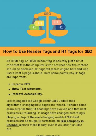 PPT – How to Use Header Tags and H1 Tags for SEO PowerPoint ...