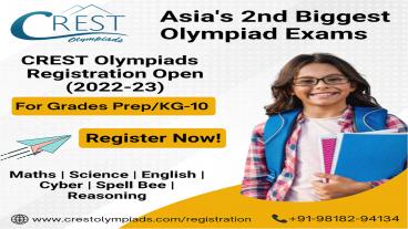 PPT – CREST Olympiad Exams PowerPoint presentation | free to download ...