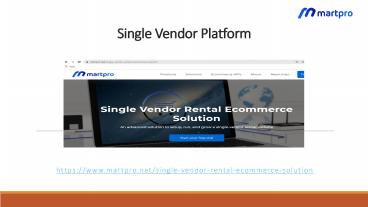 PPT – Single Vendor Platform PowerPoint presentation | free to download ...