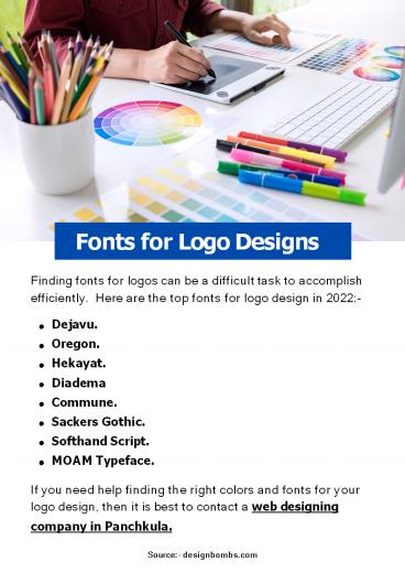 PPT – Fonts for Logo Designs PowerPoint presentation | free to download ...