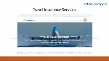 Travel Insurance Services presentation | free to download