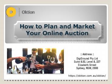 How to Plan and Market Your Online Auction presentation | free to download