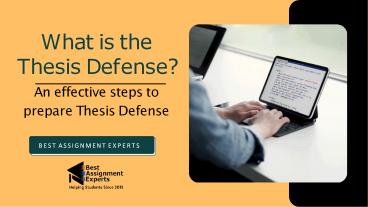 What is Thesis Defense? An effective steps to prepare Thesis Defense ...