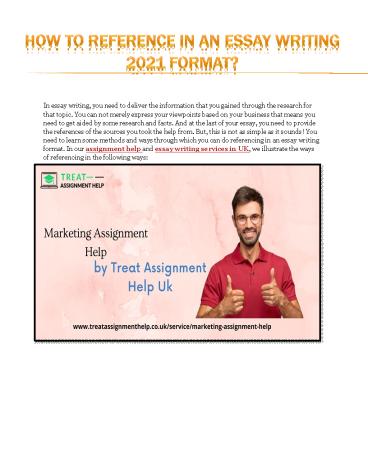 How to Reference In an Essay Writing 2021 Format? presentation | free ...