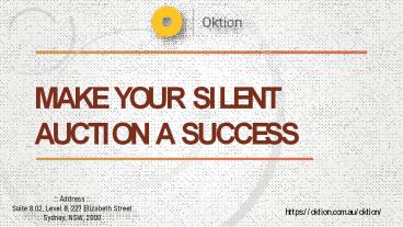 PPT – Make Your Silent Auction a Success PowerPoint presentation | free ...
