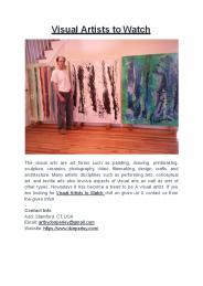 PPT – VISUAL ARTS PowerPoint presentation | free to view - id: c635-YjYyO