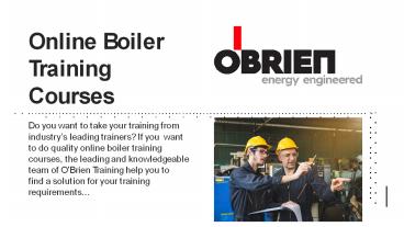 Online Boiler Training Courses presentation | free to download