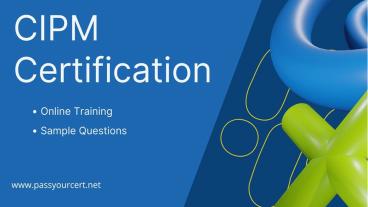 All About CIPM Certification = Online Training + Sample Questions ...