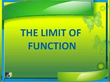Week 2 - Limit of Function presentation | free to download