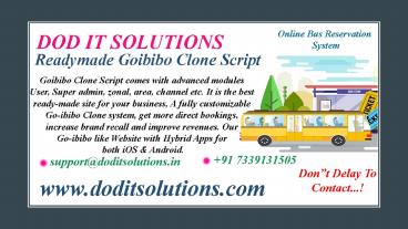 Goibibo Php Clone Script | Travel Booking Script | DOD presentation | free to download