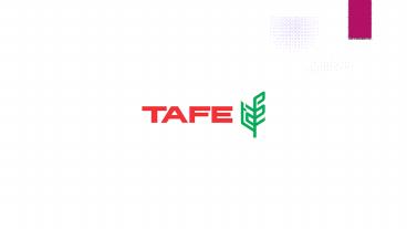 TAFE presentation | free to download