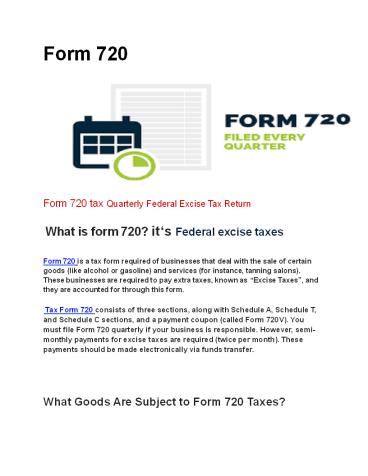 PPT – Form 720 IRS PowerPoint presentation | free to download - id ...