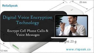 Digital Voice Encryption Technology presentation | free to download