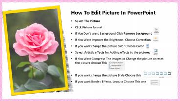 How To Edit Picture In PowerPoint presentation | free to download