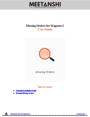 PPT – Magento 2 Missing Orders PowerPoint presentation | free to download - id: 94d92f-ODUwN