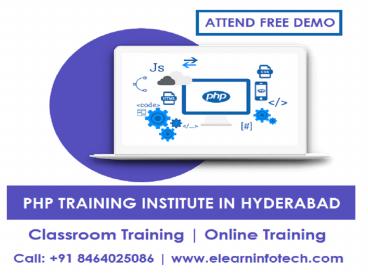 PPT – PHP Training in Hyderabad with 2 projects PowerPoint presentation ...