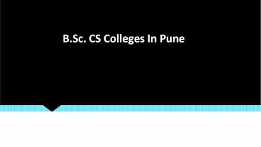 PPT – No.1 BSc CS Colleges In Pune PowerPoint presentation | free to ...