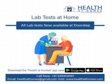 PPT – Lab Tests at Home PowerPoint presentation | free to download - id ...