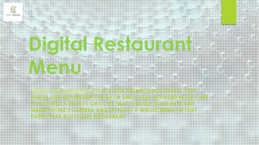 PPT – Digital Restaurant Menu PowerPoint presentation | free to ...
