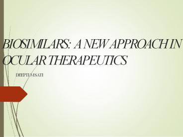 BIOSIMILARS presentation | free to download