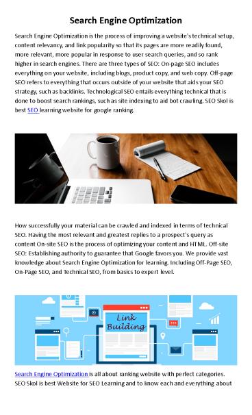 PPT – Search Engine Optimization PowerPoint presentation | free to ...