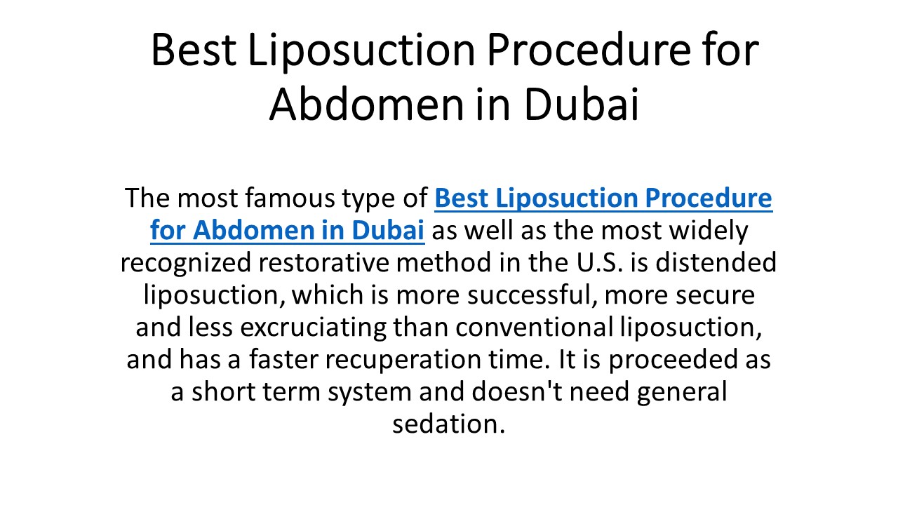PPT – Best Liposuction Procedure for Abdomen in Dubai PowerPoint ...