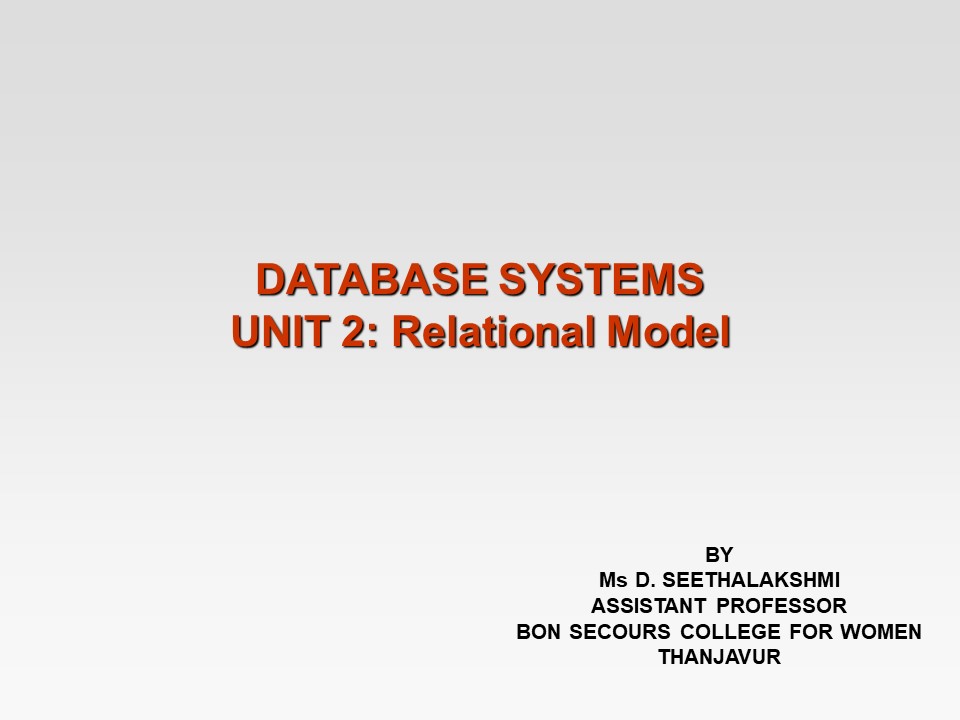 PPT – database systems unit2 PowerPoint presentation | free to download ...
