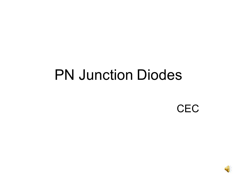 PN Junction Diodes presentation | free to download