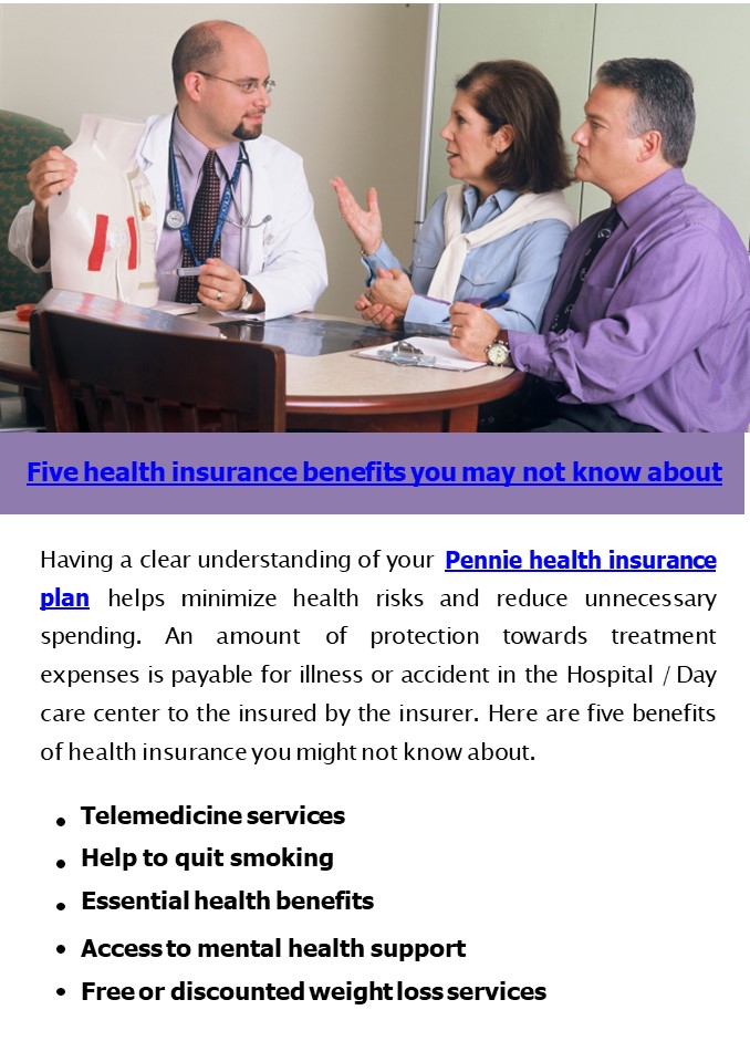 PPT – Five health insurance benefits you may not know about PowerPoint ...