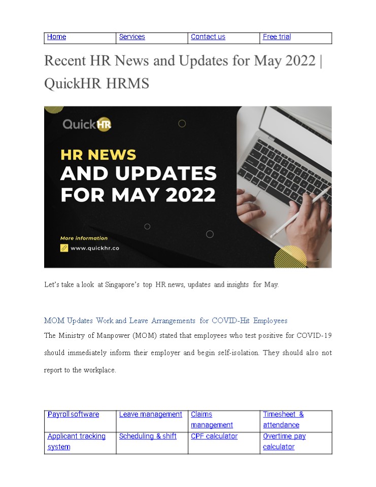 PPT – Recent HR News and Updates for May 2022 _ QuickHR HRMS PowerPoint ...