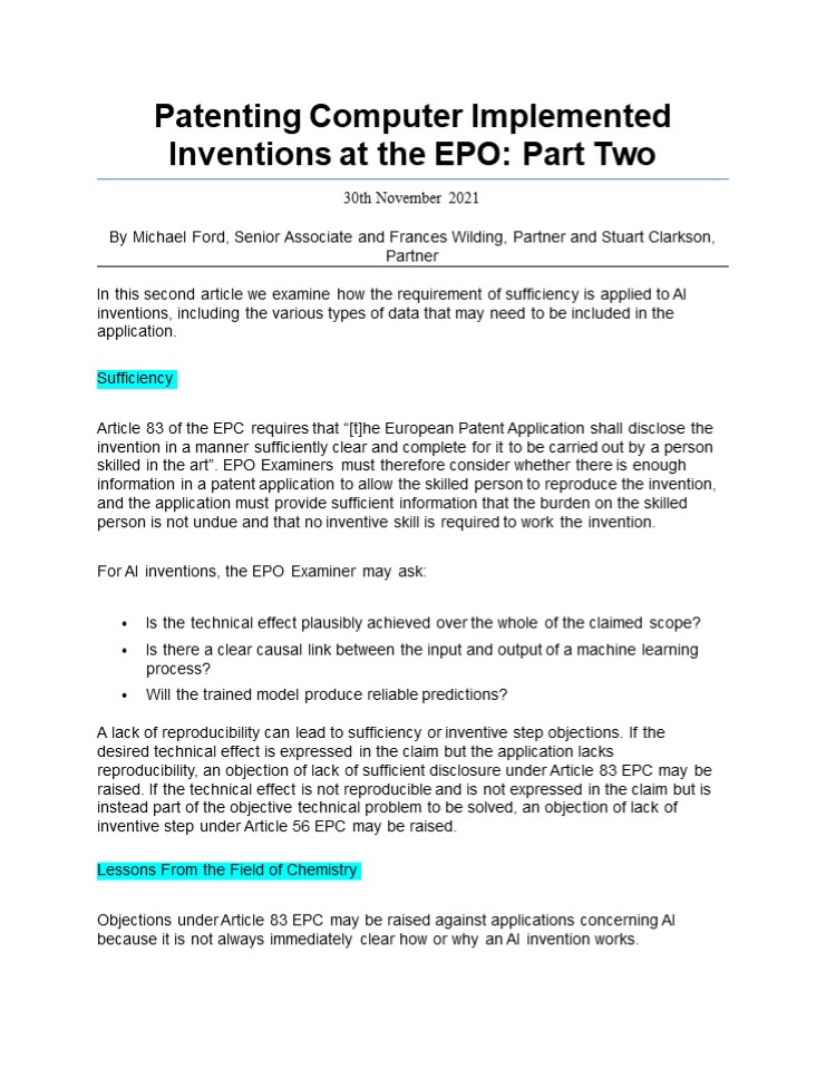 PPT – Patenting Computer Implemented Inventions at the EPO: Part Two ...