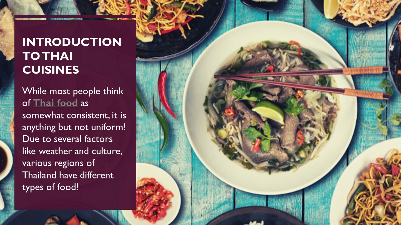 Introduction To Thai cuisines presentation | free to download