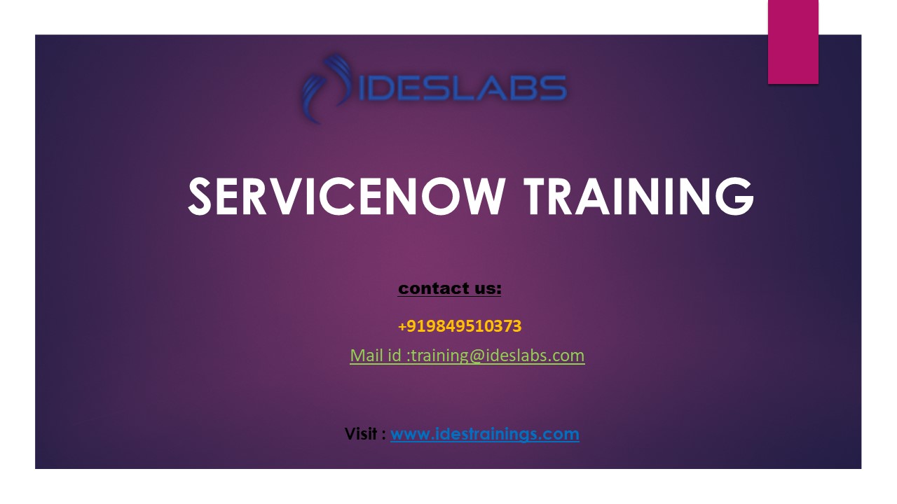 PPT – ServiceNow Training - IDESTRAININGS PowerPoint presentation ...