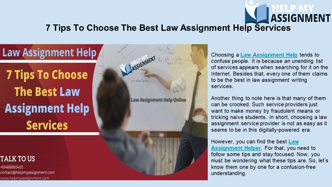 7 Tips To Choose The Best Law Assignment Help Services presentation ...