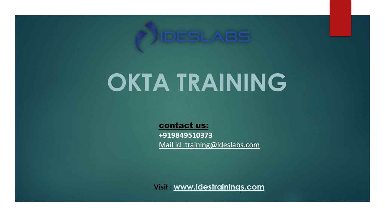 OKTA Training - IDESTRAININGS presentation | free to download
