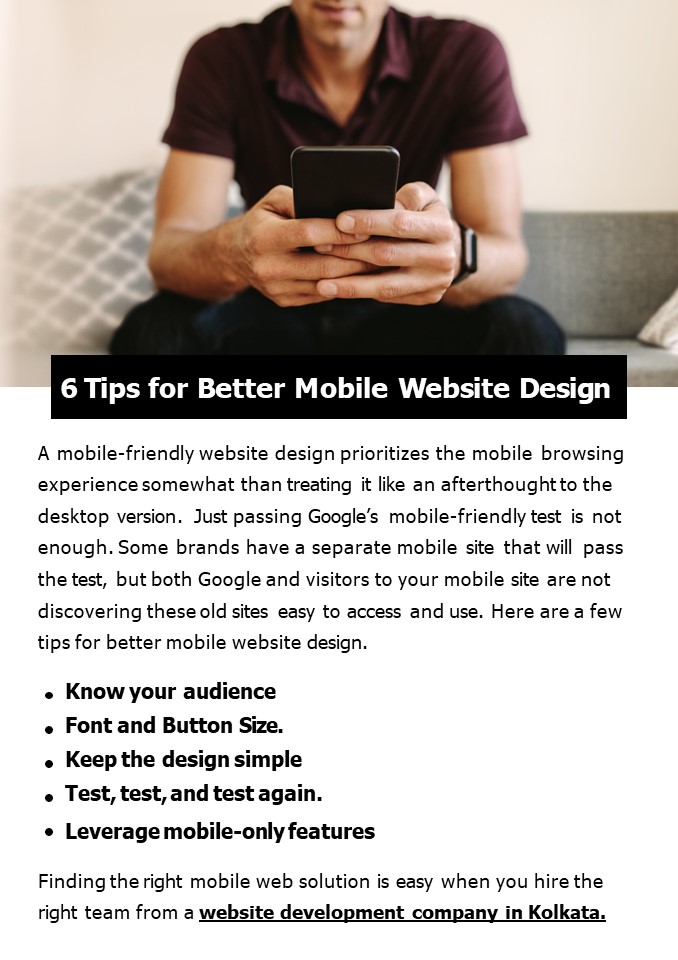 PPT – 6 Tips for Better Mobile Website Design PowerPoint presentation ...