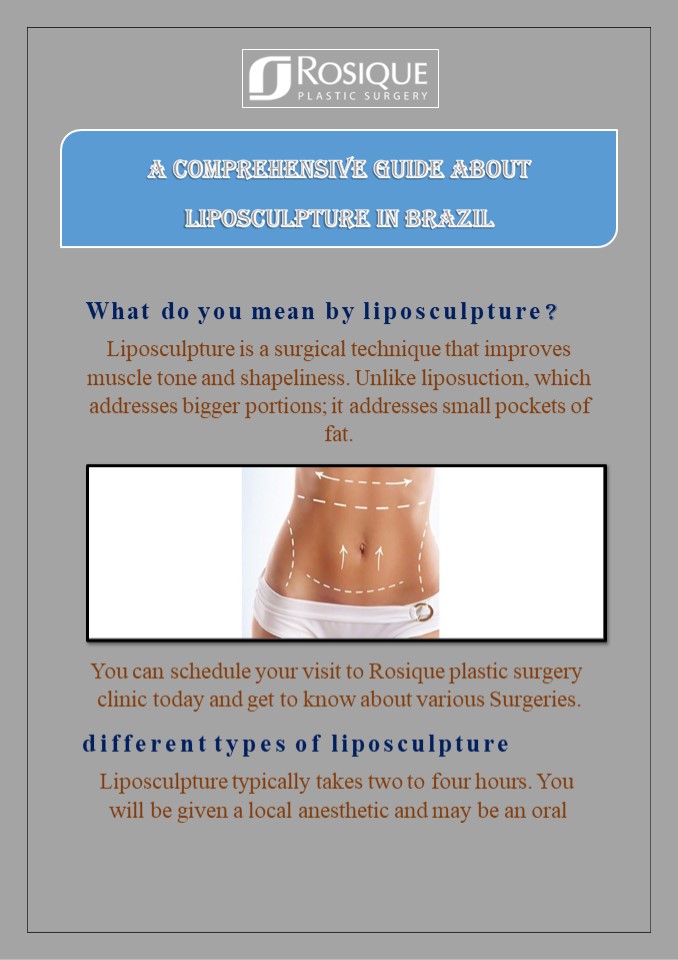 Liposculpture Brazil by Rosique Plastic Surgery presentation | free to ...