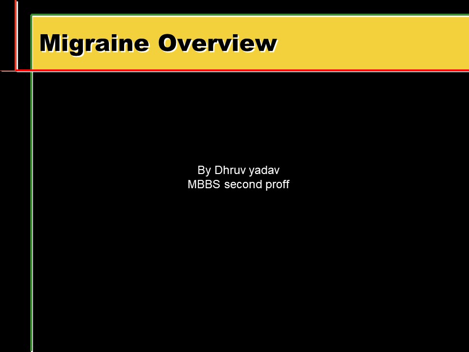 Migraine presentation | free to download