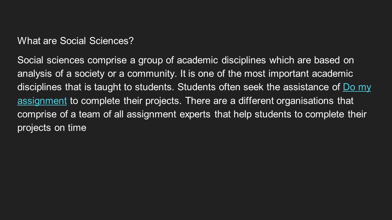 What are Social Sciences presentation | free to download