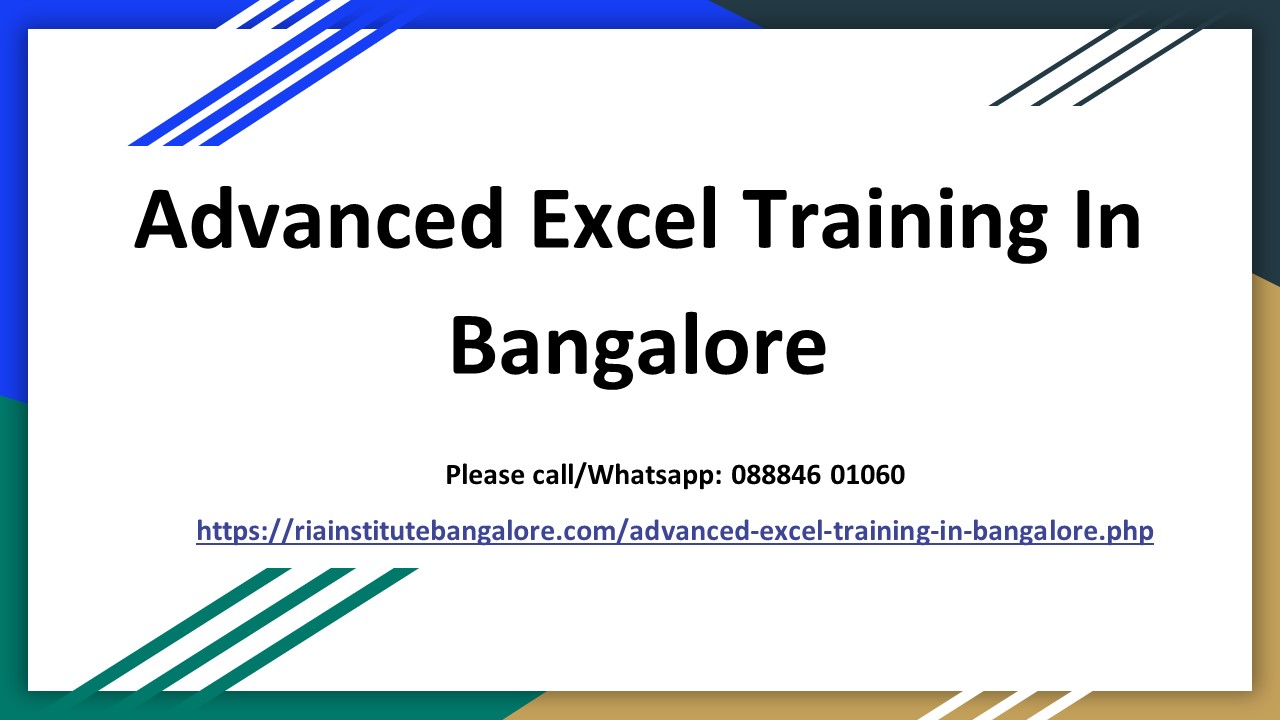PPT – Advanced Excel training in Bangalore (1) PowerPoint presentation ...