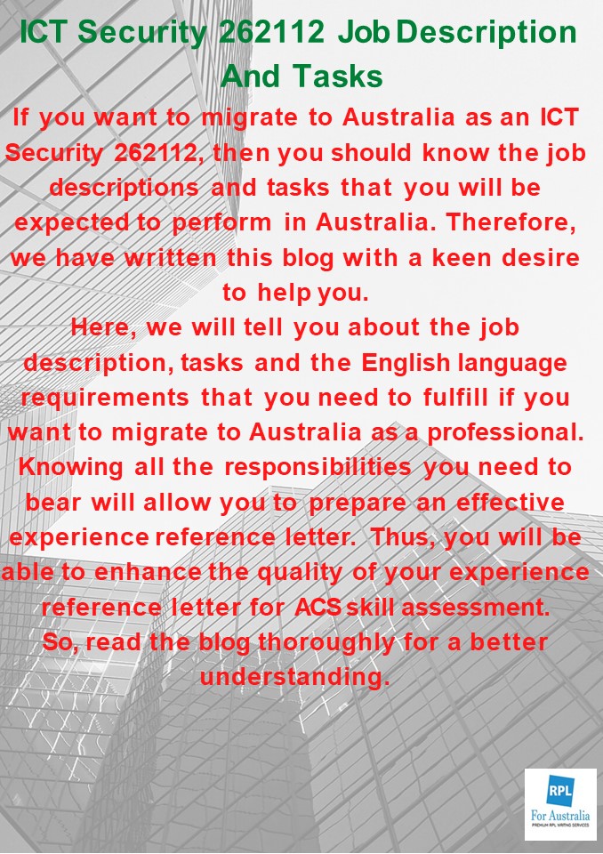 ICT Security 262112 Job Description And Tasks presentation | free to ...