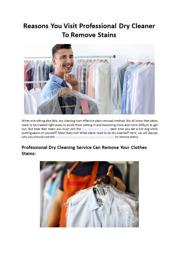 PPT – Reasons You Visit Professional Dry Cleaner To Remove Stains ...