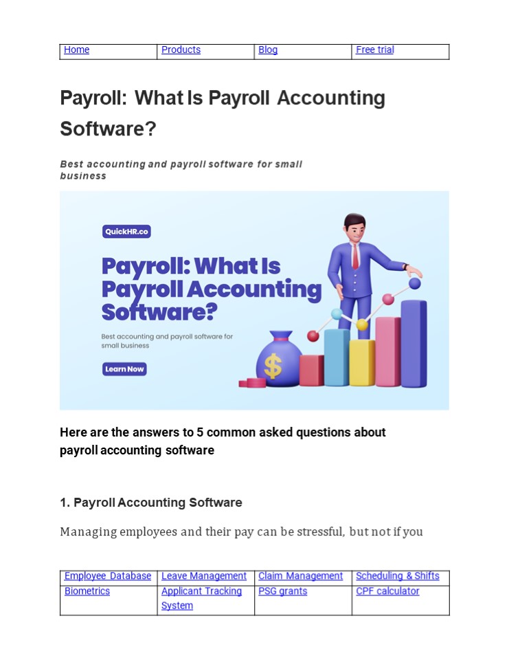 Payroll: What Is Payroll Accounting Software? presentation | free to download