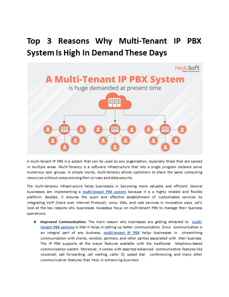 PPT – Top 3 Reasons Why Multi-Tenant IP PBX System Is High In Demand ...