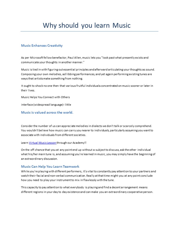 PPT – Why should learn music? PowerPoint presentation | free to ...
